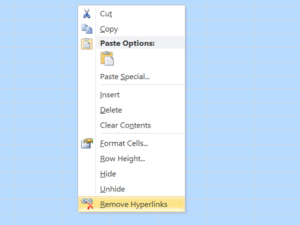 How to Remove Hyperlinks in Excel