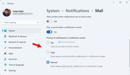 How to set priority of Notifications in Action Center of Windows 11/10