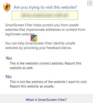 Windows SmartScreen filter warning messages explained