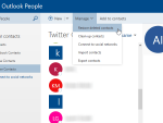 How to use Outlook People web app to Manage Contacts