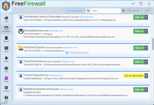 Free Firewall is a complete firewall solution for Windows PC