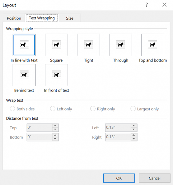 How to wrap Text around a Picture in Word