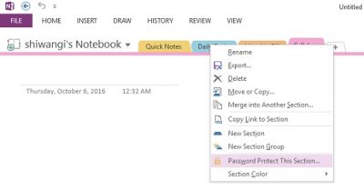 How to password protect OneNote notebook