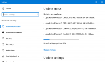 Where to find Windows Update History in Windows 11