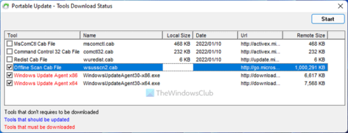 Update Windows offline without Internet connection: Portable Update Tool