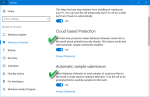 Block at First Sight protection in Windows Defender on Windows 10