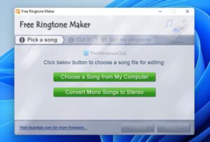 Free Ringtone Maker software download for Windows PC