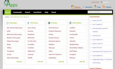 List of websites to download old version software for Windows PC