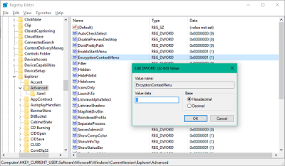 Add Encrypt or Decrypt item to context menu in Windows 11