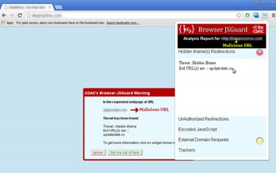 Browser JSGuard protects against malicious HTML & JS attacks