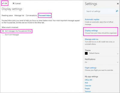 How to Turn On/Off Focused Inbox feature in Outlook