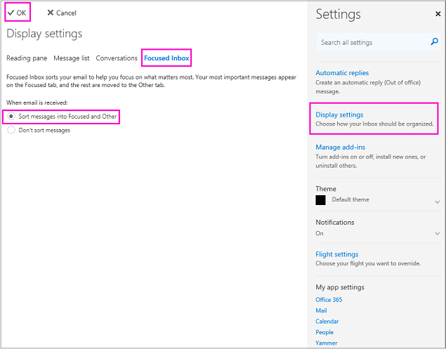 How to Turn On/Off Focused Inbox feature in Outlook