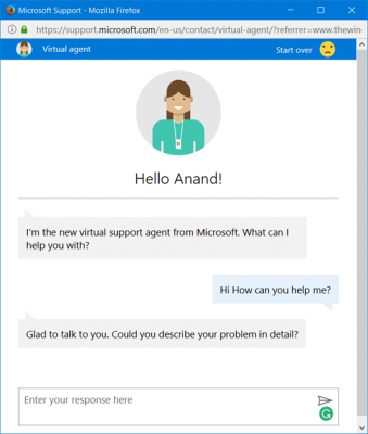 Microsoft Virtual Support Agent will help you solve your problems