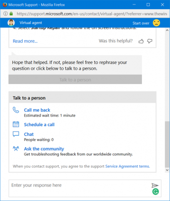 Microsoft Virtual Support Agent will help you solve your problems
