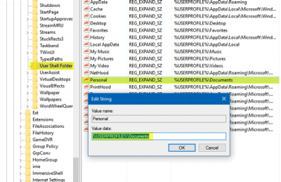Change the default location of User folders in Windows 11