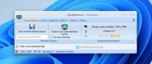 Save, Restore, Manage your Desktop Icon positions: IconRestorer