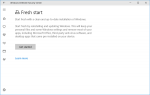How to use Fresh Start feature in Windows 10