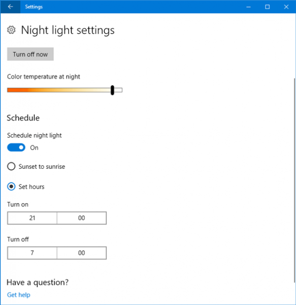 Enable Blue Light Filtering or Turn On Night Light in Windows 11/10