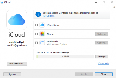 How to use Apple iCloud on Windows 11/10 PC
