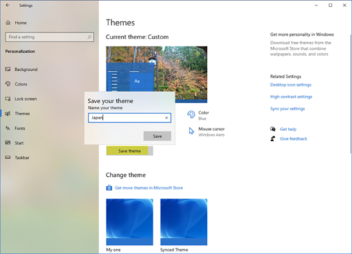 How to create, save, use, delete Themes in Windows 11