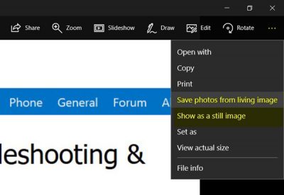 How to create a Living Image with Photos App in Windows 11/10