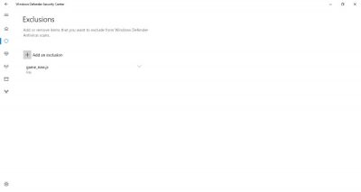 Manage Quarantined Items, Exclusions in Windows Defender