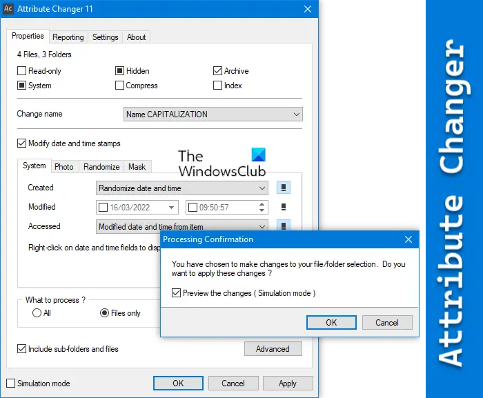 Attribute Changer Free Software To Change File Folder Attributes ... Attribute Changer Free Software To Change File Folder Attributes ...