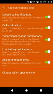 Sync notifications & reminders across devices using Cortana