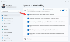How to disable Snap Assist feature in Windows 11