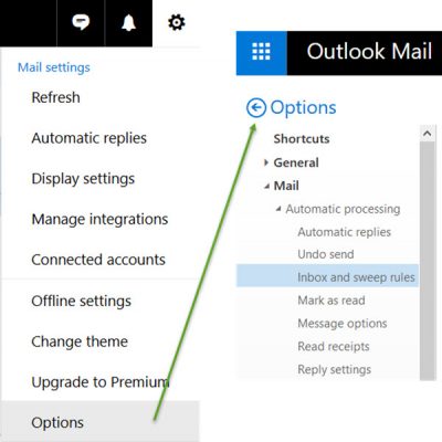 Forward email or disable unauthorized forwarding in Outlook.com