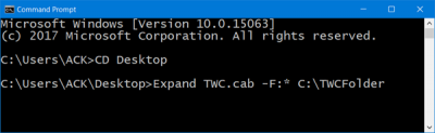 How to extract CAB File using command line tools in Windows 11
