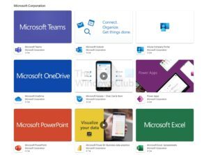 List of Microsoft Apps available for Android