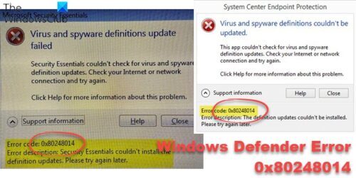 Fix Windows Defender Error 0x80248014