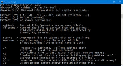 How to extract CAB File using command line tools in Windows 11