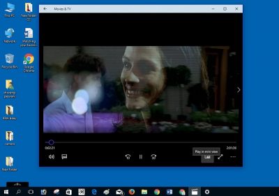 Play in Mini View feature in Windows Movies and TV app