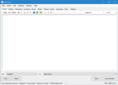 yWriter review: Free Script Writing software for Windows