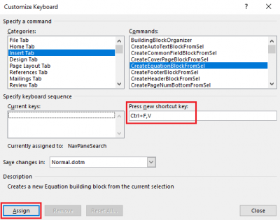 How to customize Keyboard Shortcuts for Word