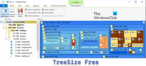 TreeSize Free: Display File & Folder sizes using Context Menu