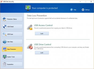 USB Disk Security protects your computer from infected USB drives