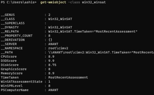 How to check the Windows Experience Index in Windows 11/10