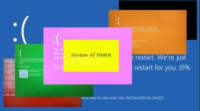 Purple, Brown, Yellow, Red, Orange Screen of Death explained
