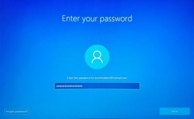Reset Microsoft Account password from Login Screen in Windows 11