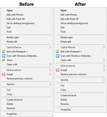 Remove Share item from right-click context menu in Windows 11/10