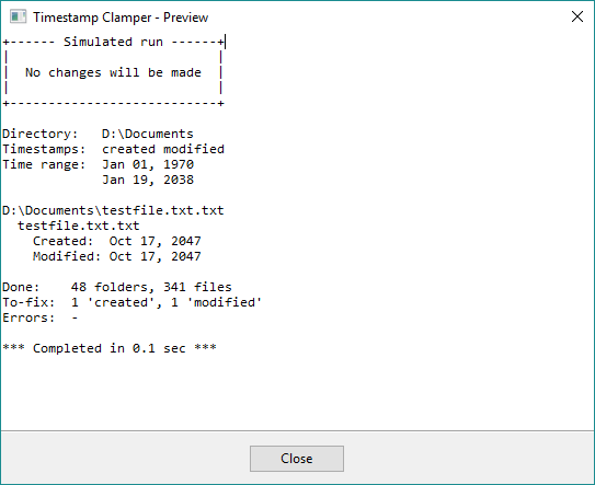 Timestamp Clamper lets you reset file and folder timestamps
