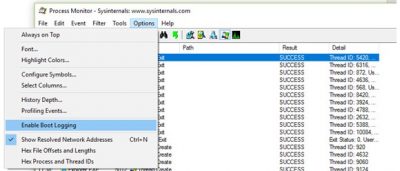 Use Process Manager to measure computer reboot, logon times, etc.