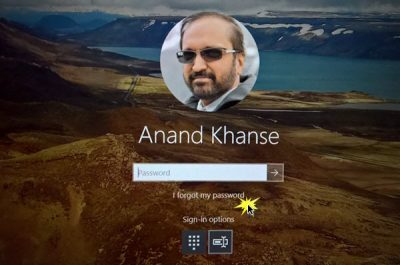 Reset Microsoft Account password from Login Screen in Windows 11