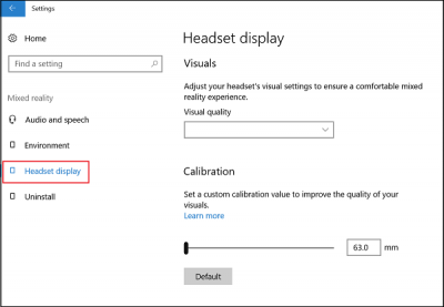 Enable, Disable, Uninstall Mixed Reality; Connect Desktop Microphone