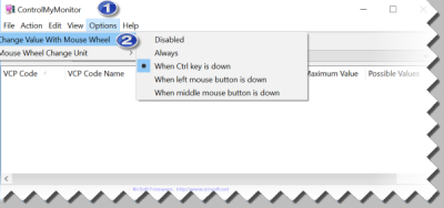Change computer monitor settings using ControlMyMonitor