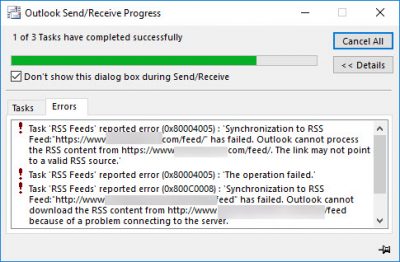 Outlook RSS Feeds not updating on Windows 11/10 PC