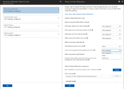 Configure Attack Surface Reduction (ASR) in Windows Defender